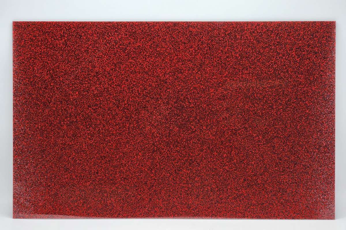 Apple Red Glitter Acrylic (2 Sides) - 1/8" (3mm)