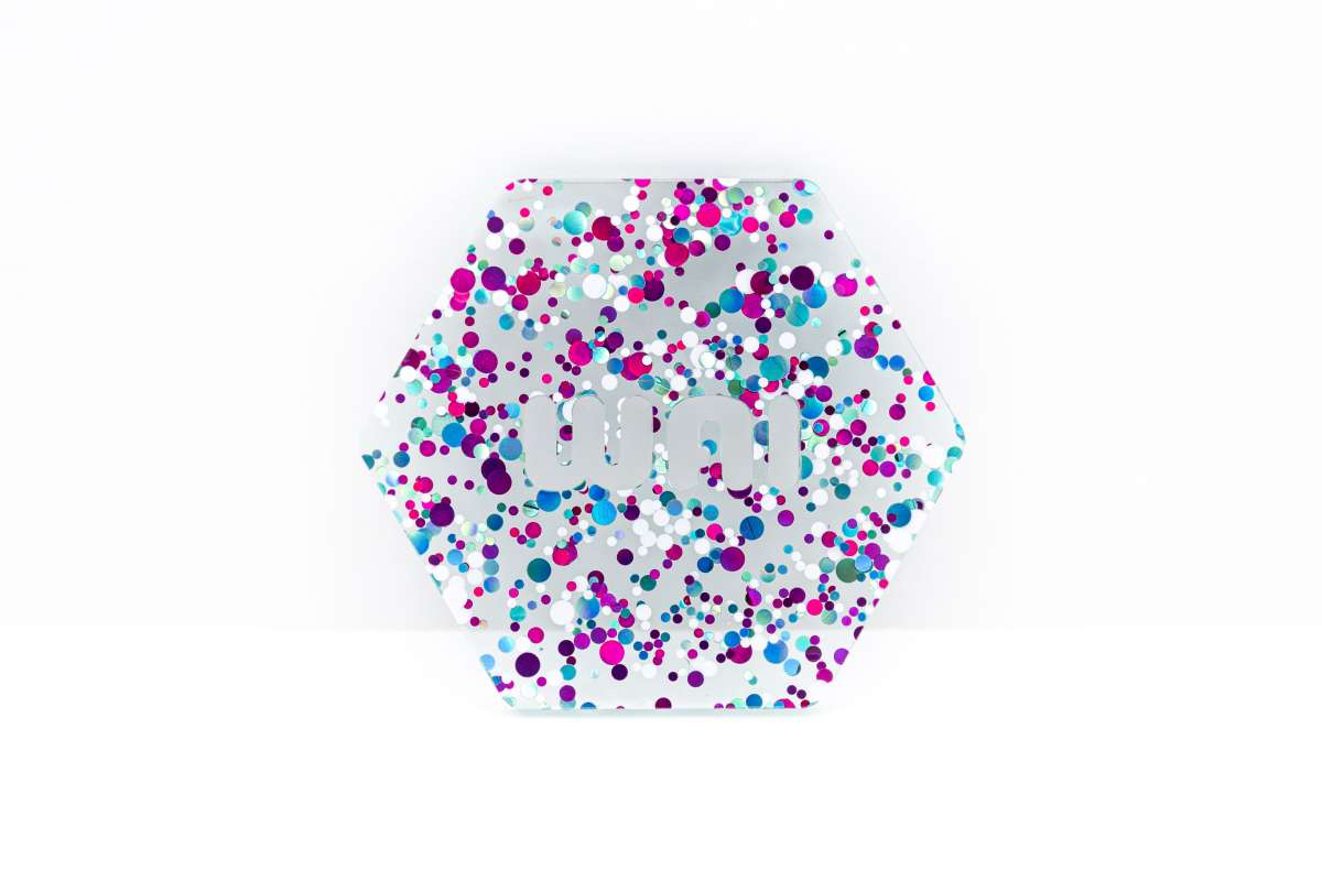 Graffiti Party Dots Glitter Acrylic - 1/8" (3mm)
