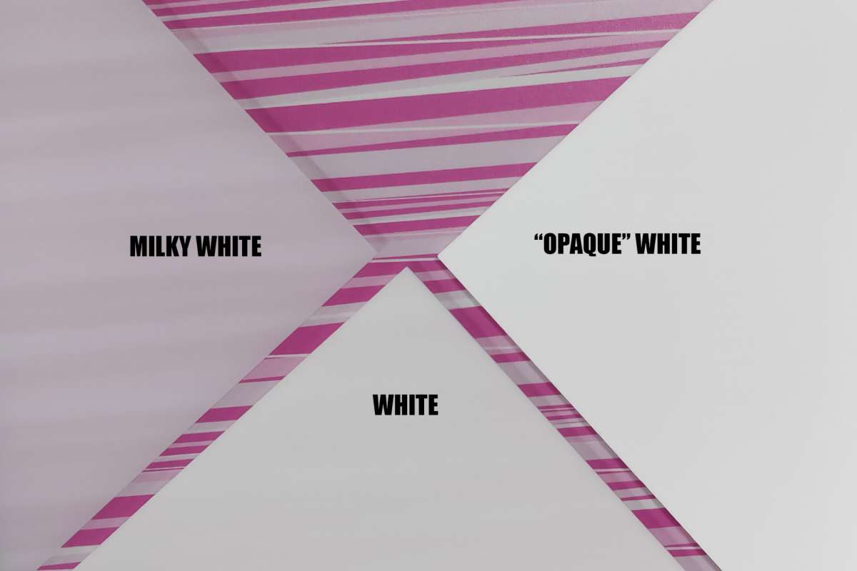 "Opaque" White 1 Acrylic - 1/8" (3mm)