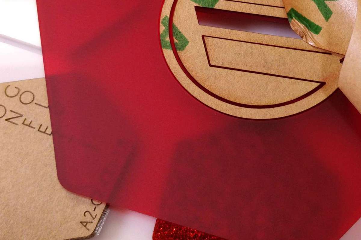 Frosted Ruby Red Acrylic (2 Sides) - 1/8" (3mm)